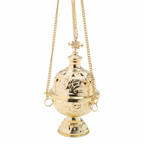 Gold-plated thurible with patterns - SANDNER Gmbh - ereligio